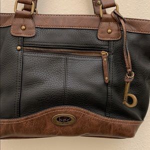 b.o.c. | Bags | Boc Vinyl Purse Black Brown | Poshmark